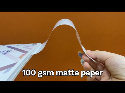 100 GSM Matte Paper Showcase! - YouTube