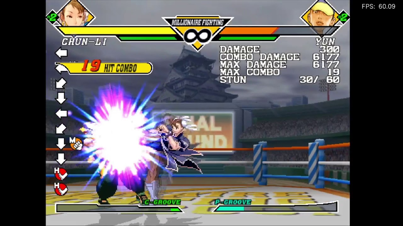 (CVS2) Chun-li C-groove lvl 2 into level 1 super bnb - YouTube