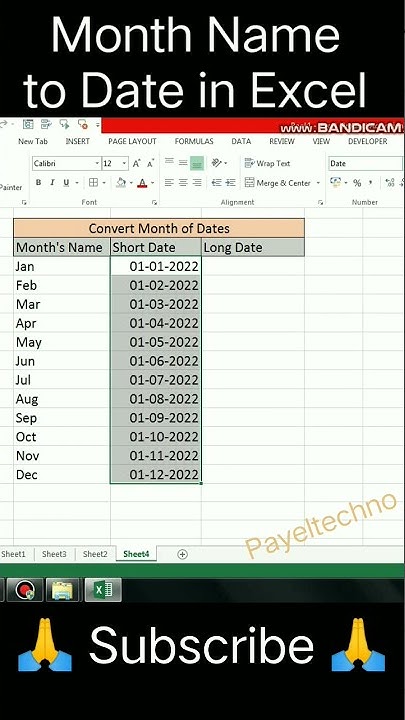 Month Name to Date #shorts #exceltips #exceltricks #exceltutorial - YouTube