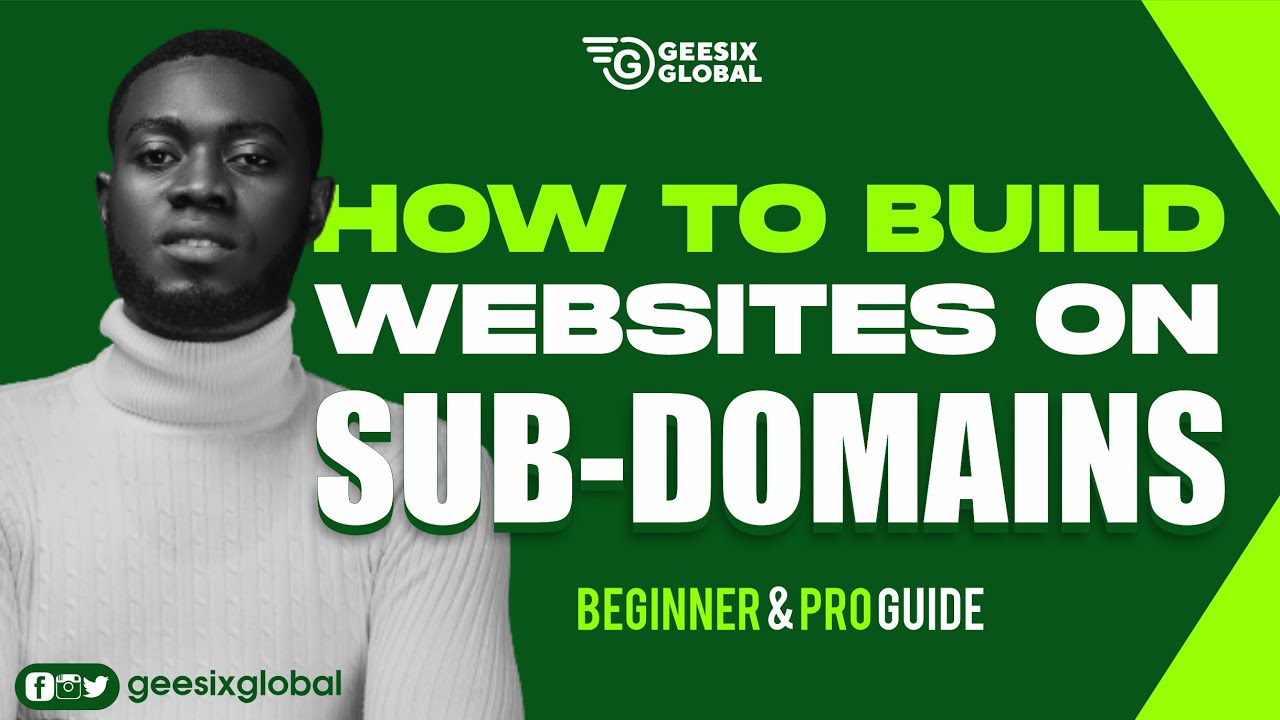 How To Build A Website on Sub Domains - YouTube