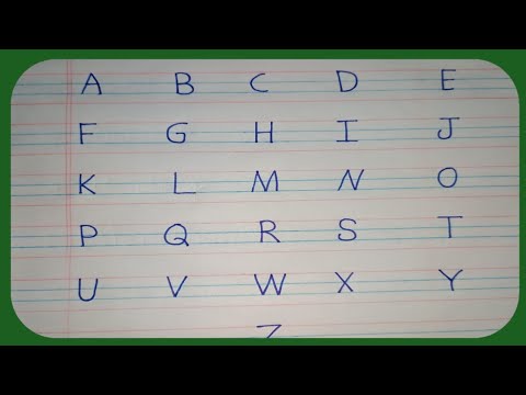 How to write Capital Letters/ABCD Alphabet/Capital Letters ABCD Writing ...