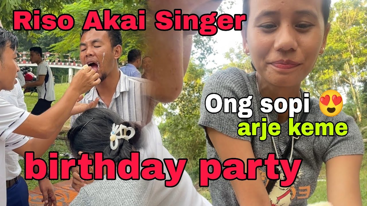 Ongsopi arje keme 😍 / Riso Akai Singer birthday - YouTube
