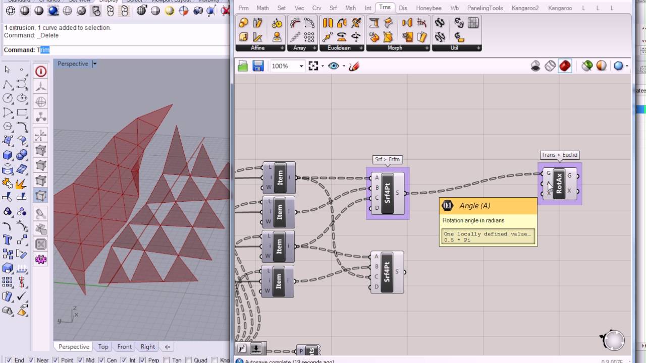 31 - Grasshopper - RotAx Rotate Axis to Bend Panels Out from ...