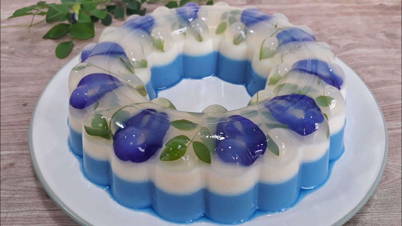 PUDING EDIBLE FLOWER || PUDING BUNGA TELANG @DapurAyami - YouTube