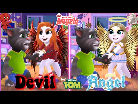 My Talking Angela’m 2😻 || Angel 😇 Angela vS Devil 😈 Angela || New update || Cosplay