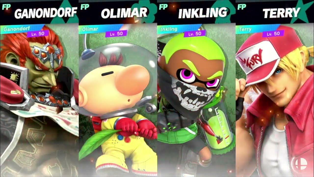 Super Smash Bros Ultimate Amiibo Fights 11pm Finals Ganondorf v Olimar v Inkling v Terry - YouTube