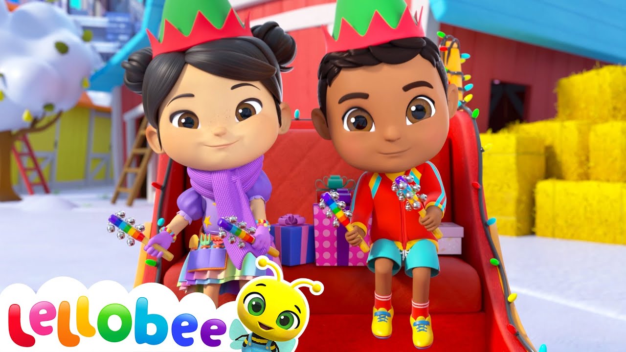 Jingle Bells Elves Song! | Lellobee City Farm - Kids Songs | Christmas ...
