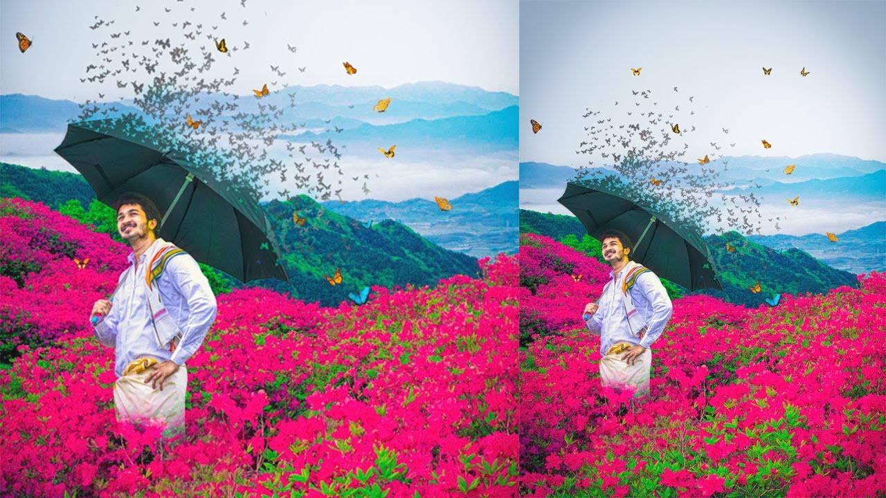 (NEW CONCEPT) Umbrella splash effect in photoshop tutorial 2017 - YouTube