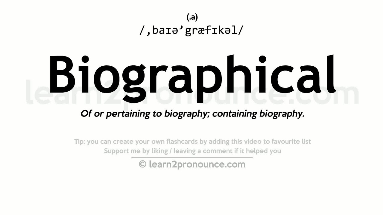 Pronunciation Of Biographical Definition Of Biographical YouTube pronunciation-of-biographical-definition-of-biographical-youtube