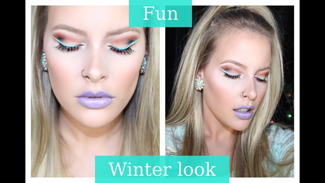 FUN WINTER INSPIRED MAKEUP TUTORIAL - YouTube