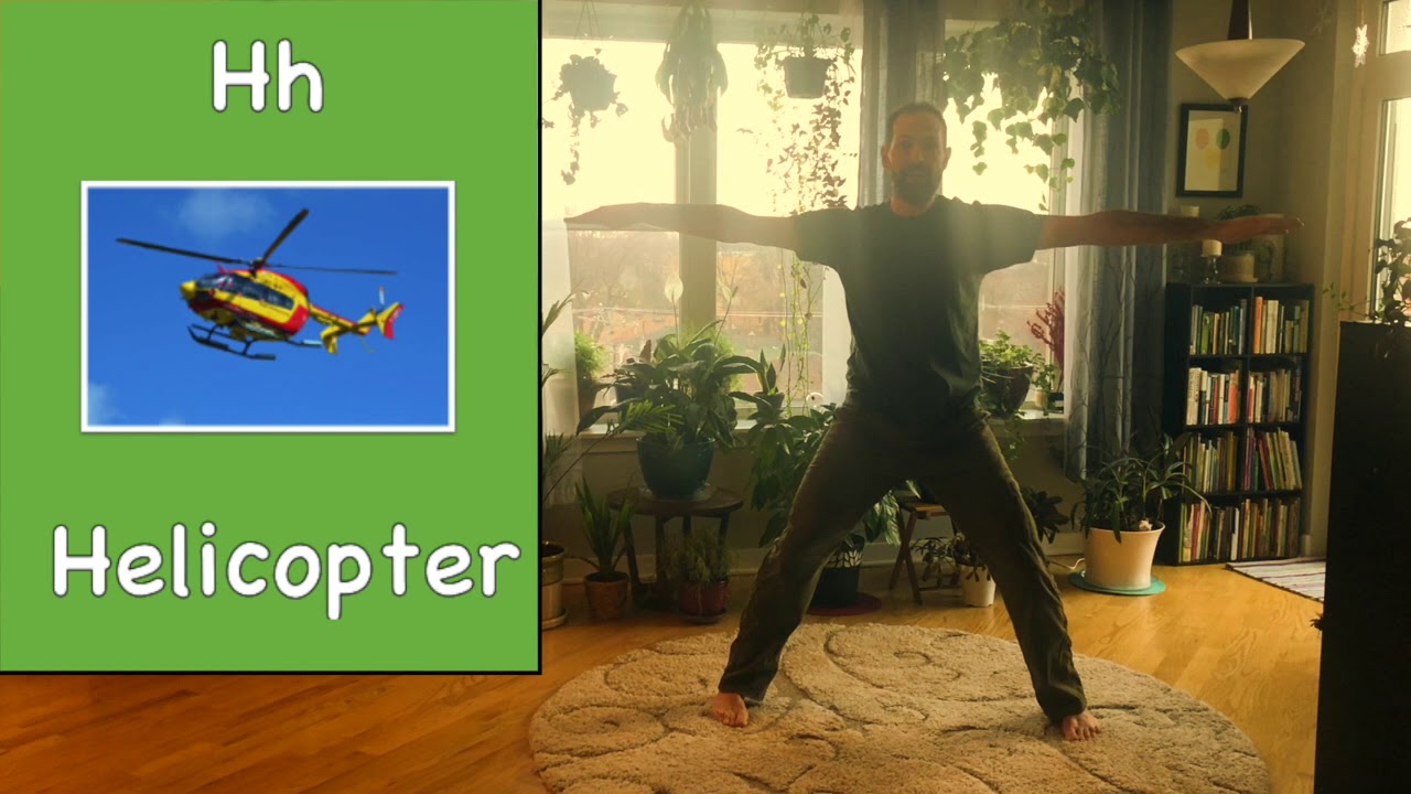 H is for Helicopter (Alphabet Yoga) - YouTube