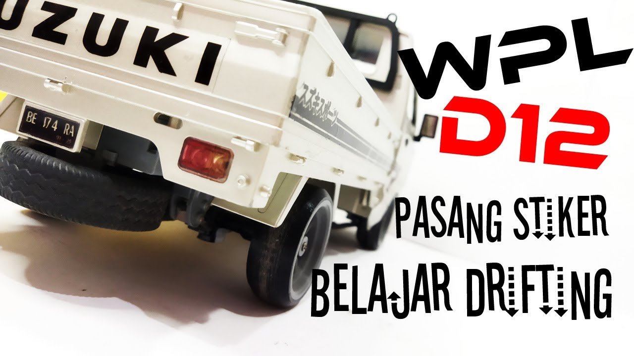 wpl d12 | di pasang in sticker print & belajar drift - YouTube