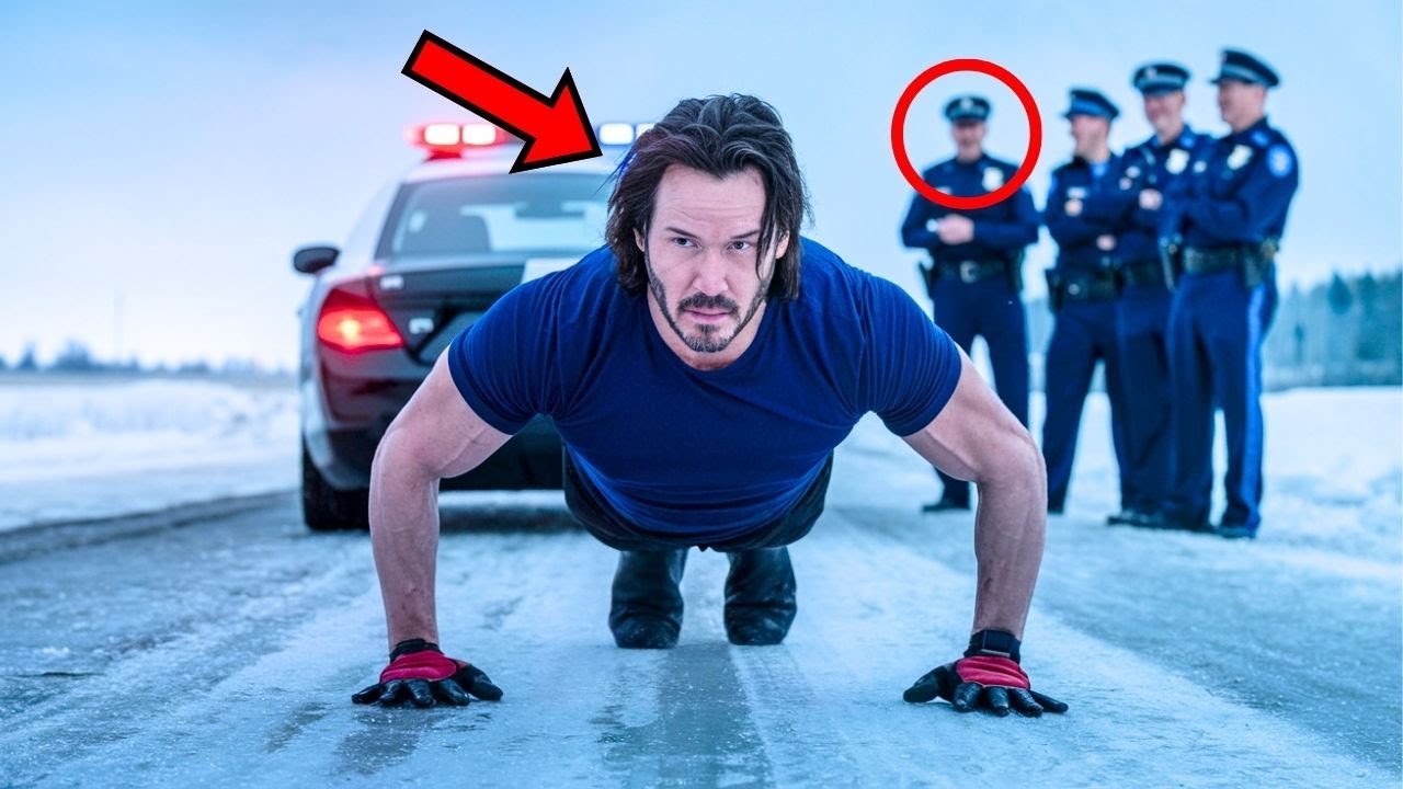 Police Officers Force Keanu Reeves To Do Push-Ups In Freezing Weather ...