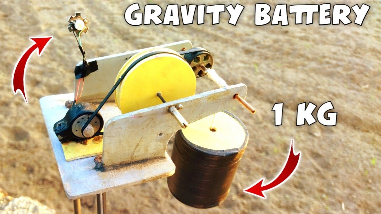 Gravity battery model school science project गुरुत्वाकर्षण Battery# ...