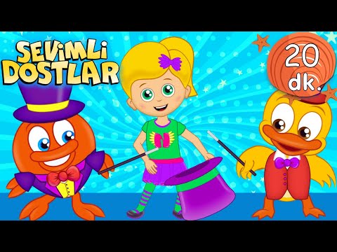 ABRAKADABRA🎩 🐇 Sevimli Dostlar ile Sihir Gösterisi🤩 Bebek ve Çocuk Şarkıları