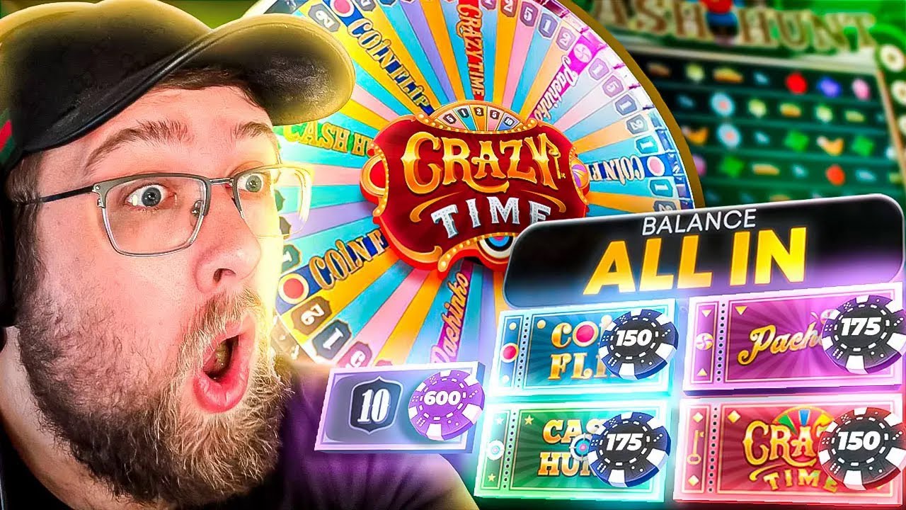 HUGE ALL IN BET ON CRAZY TIME GAME SHOW! - YouTube