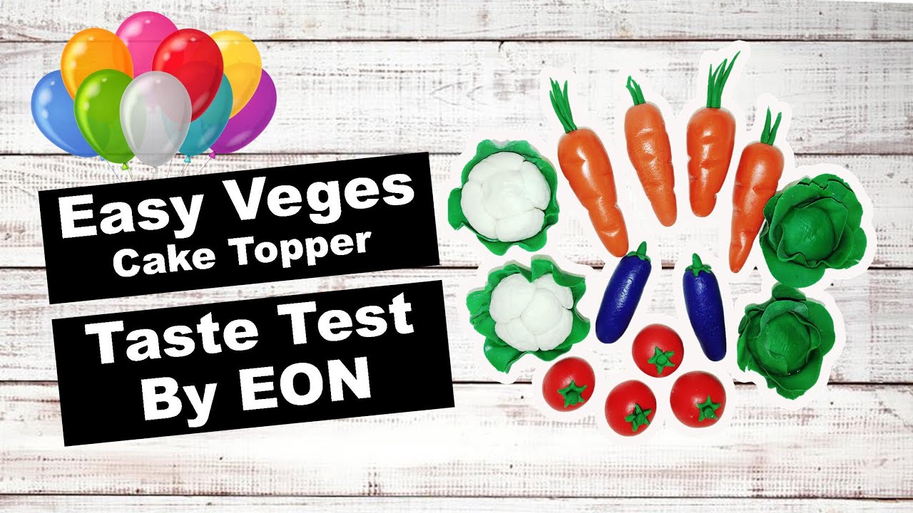 How to make Easy Fondant Vegetable Topper | Vanessa Canobas - YouTube
