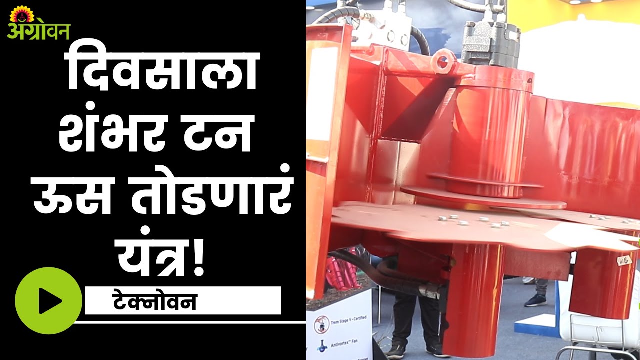 Sugarcane Harvest : Demonstration of sugarcane threshing machine ...