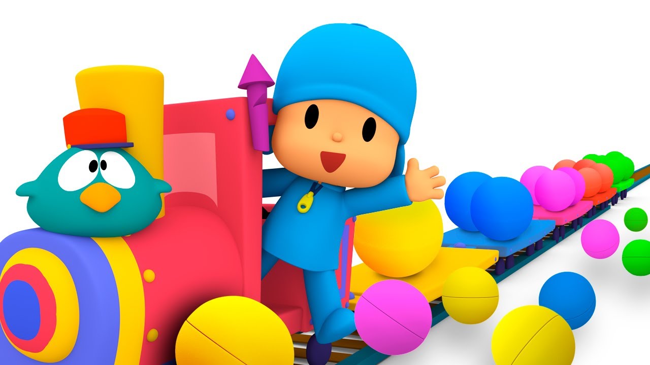 🚂 Pocoyo's Train [Learn SHAPES FOR KIDS] Colors and Shapes Videos ...