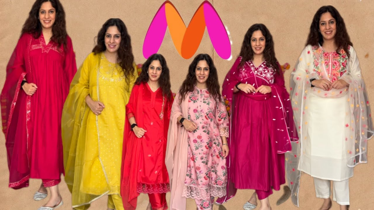 Festive kurta set | Holi special Haul | Myntra Kurta set #myntrahaul ...
