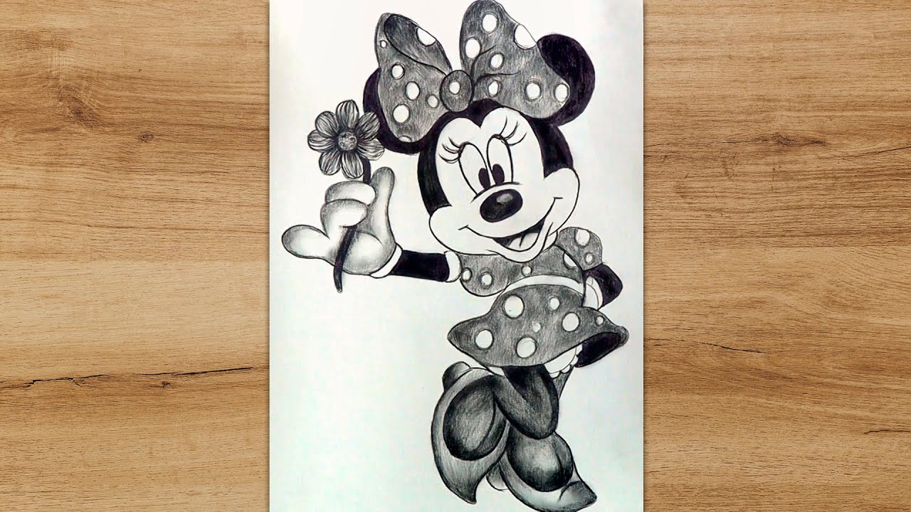 Minnie Mouse Pencil Drawing