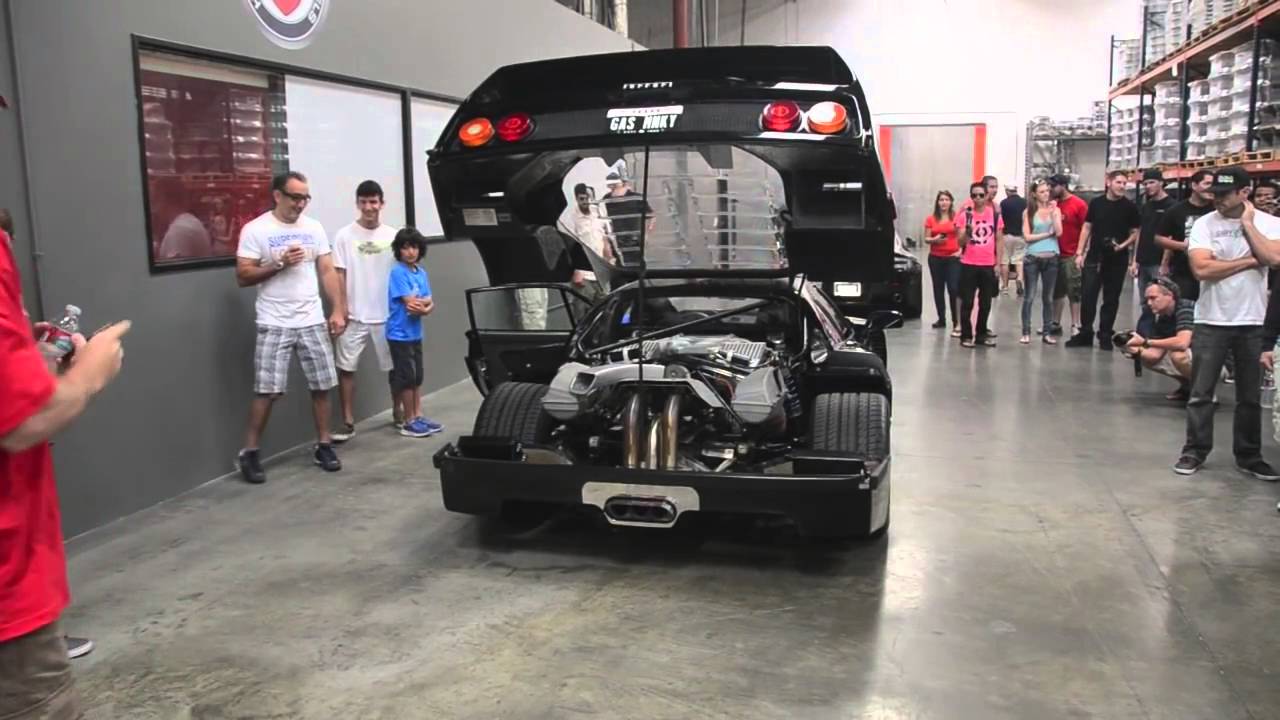 Gas Monkey Garage Ferrari F40 Revving - YouTube