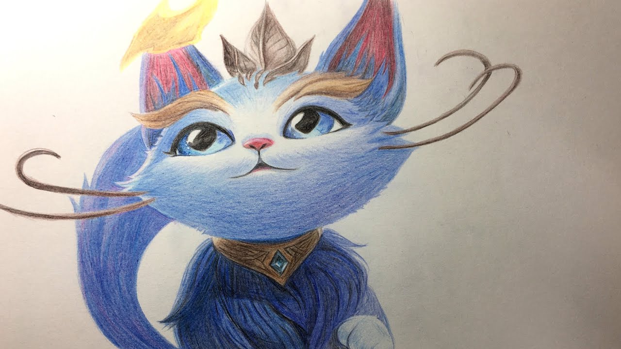 LOL 유미 손그림 (LOL Yuumi speed drawing) - YouTube