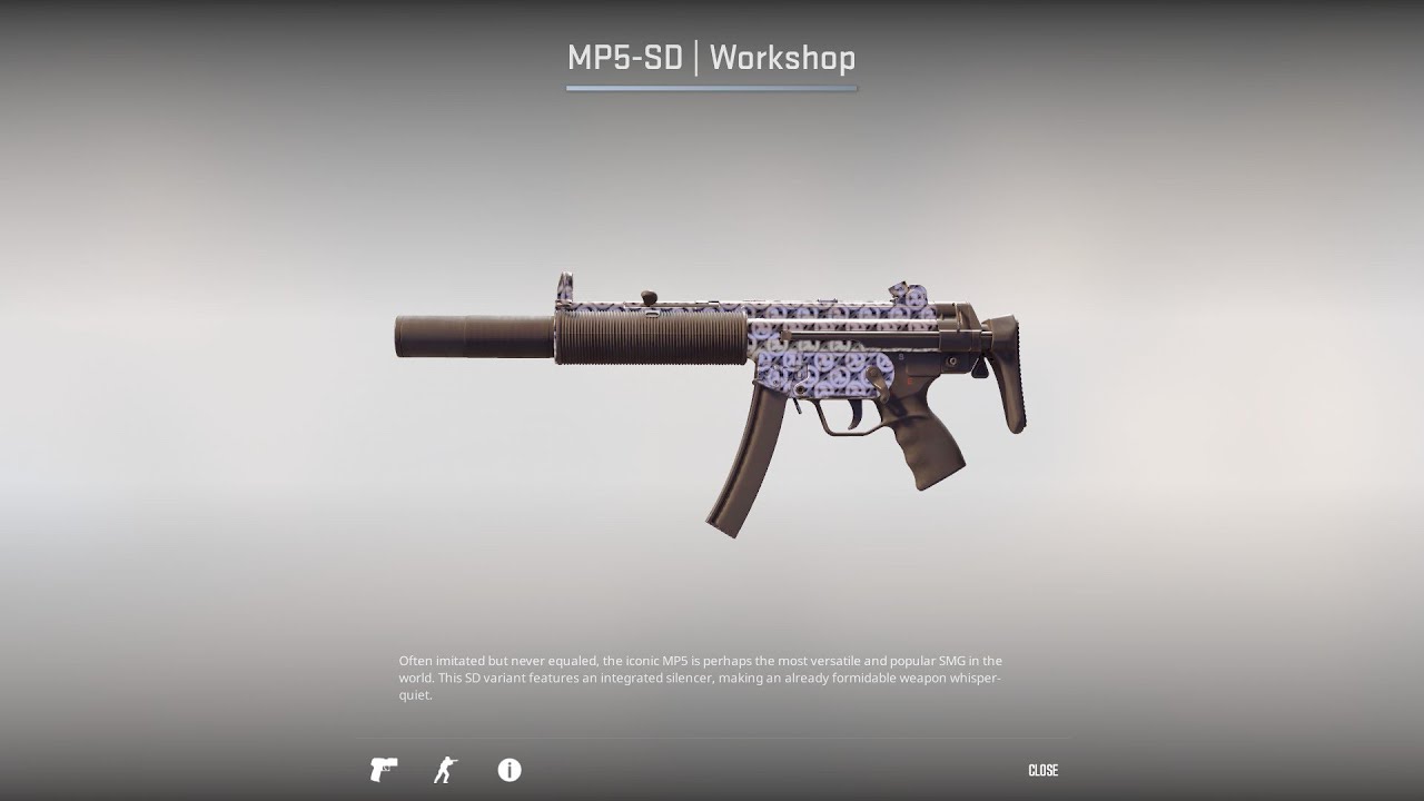 MP5-SD Spray Lambda. Chrome. Counter-strike 2 skins. - YouTube