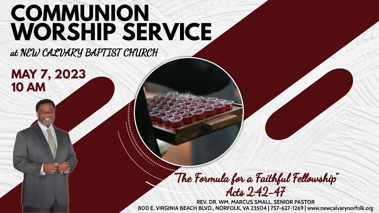 Worship Service: "The Formula For a Faithful Fellowship" Pastor Rev. Dr ...