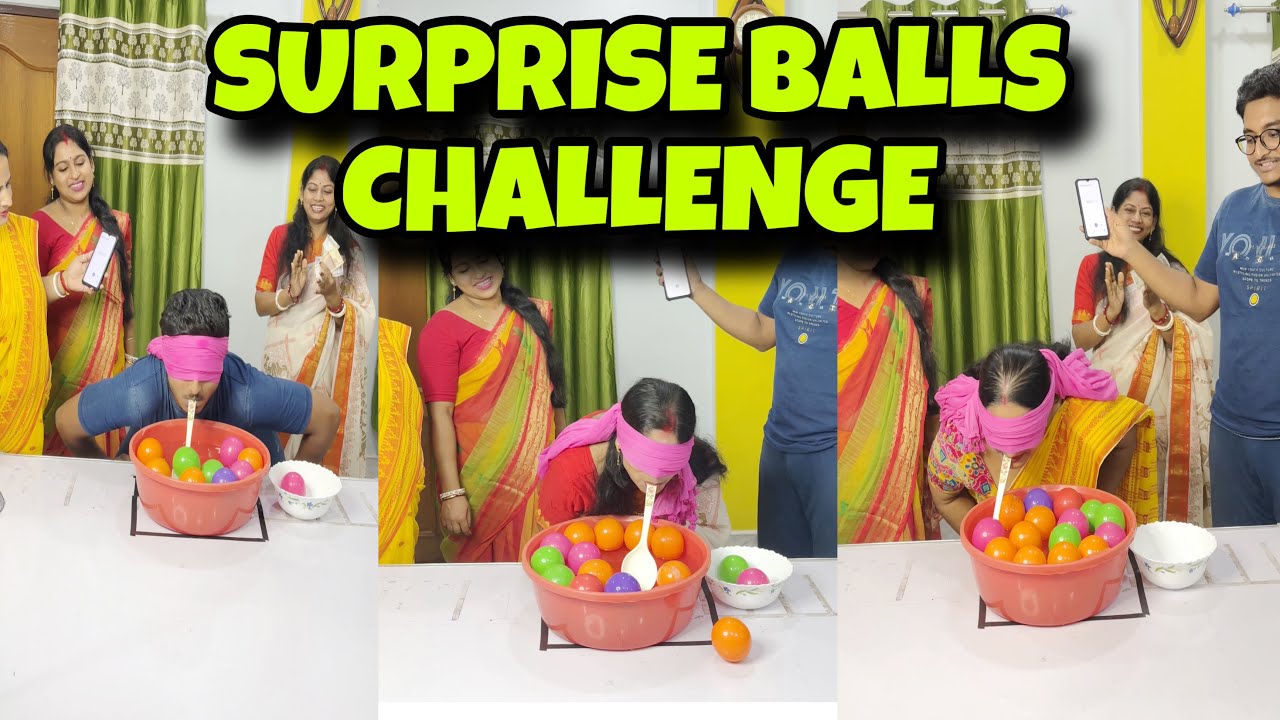 Surprise Balls Challenge | New Challenge Video | Funny Bengali Family ...