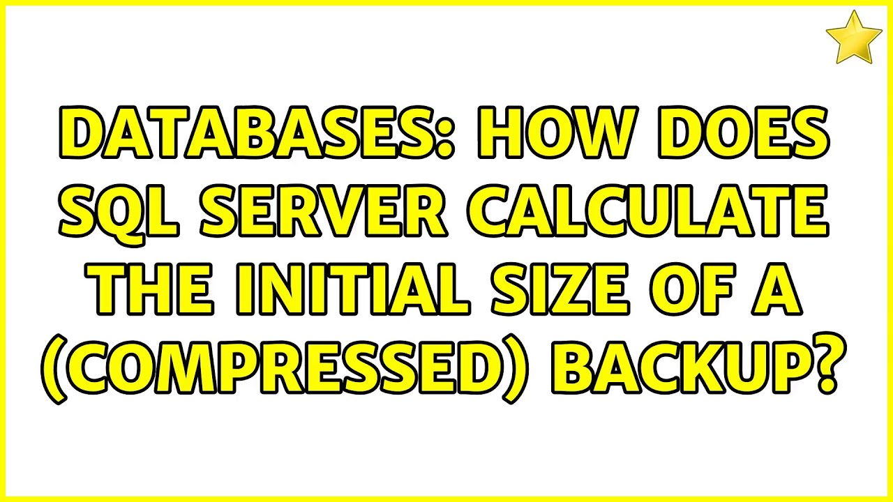 Databases How Does SQL Server Calculate The Initial Size Of A databases-how-does-sql-server-calculate-the-initial-size-of-a