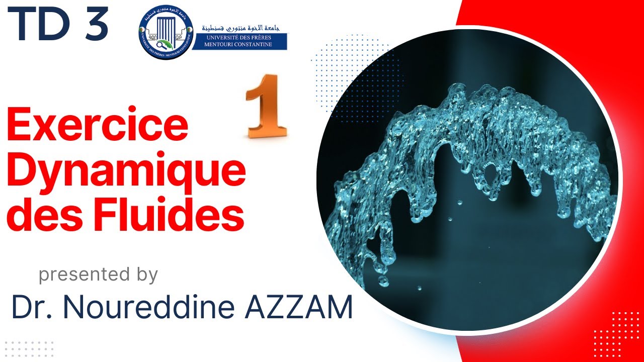 Exercice #1 Dynamique des fluides parfaits incompressibles - YouTube