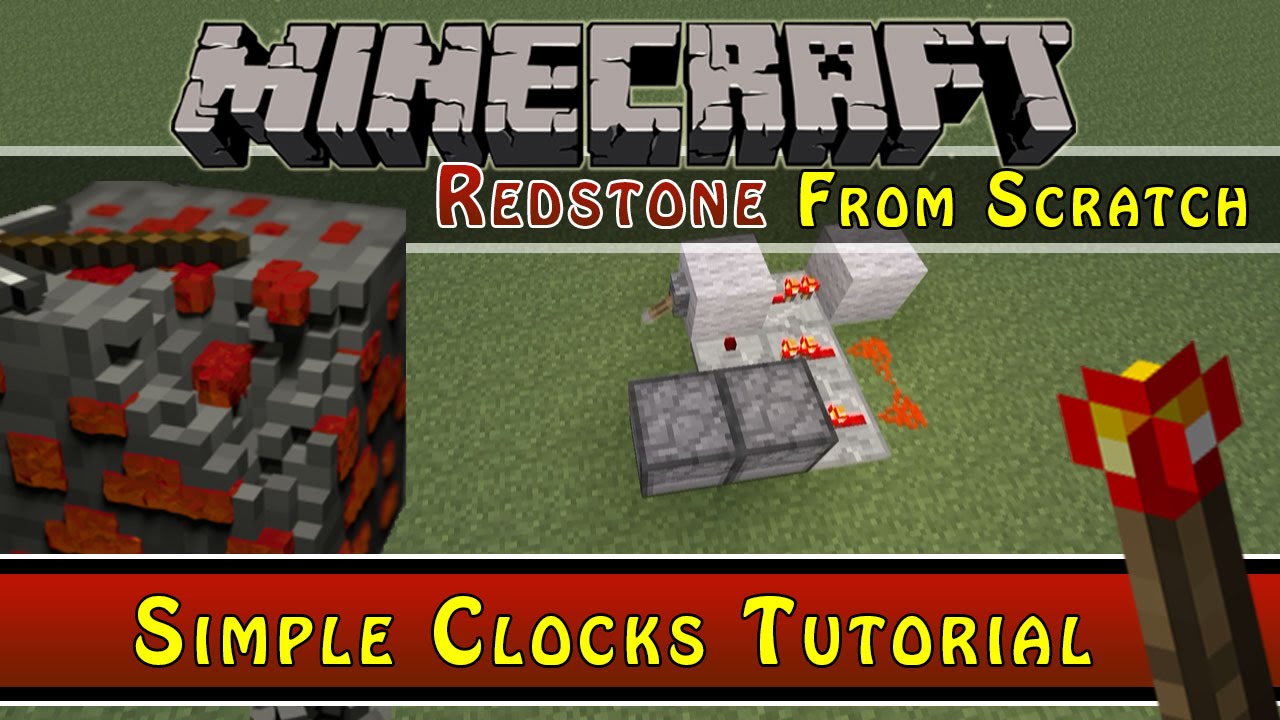 Minecraft Simple Clocks Tutorial Redstone From Scratch Ep7 Youtube