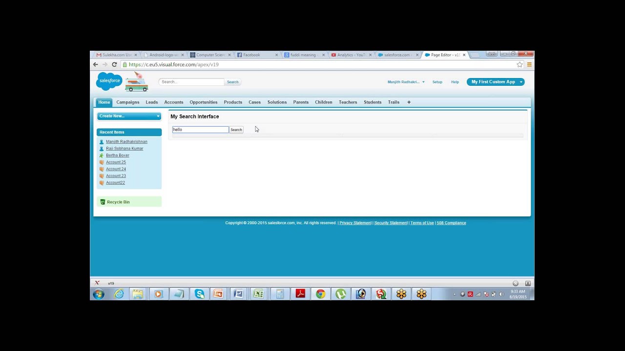 Salesforce Training Search Interface Using Sosl Apex Class And Visualforce Page By Jeet 5845