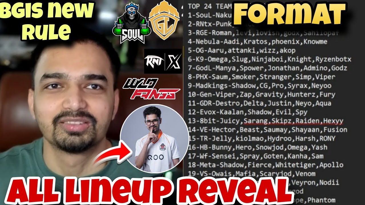 Mazy Reaveal BGIS All Lineup 😱 Bgis New Rule 🥵 Mazy Explain Bgis Format ...