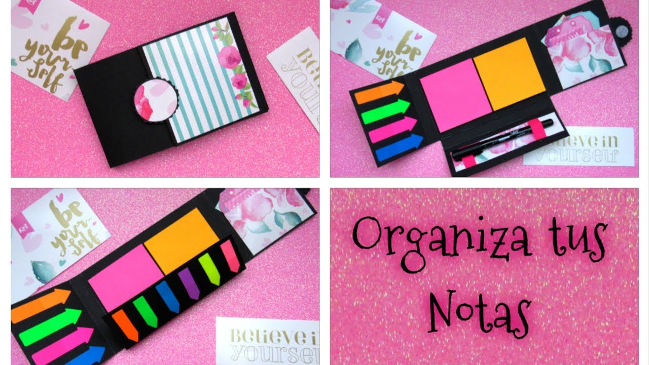 DIY // Haz tu propio organizador de notas y post-it fácil y rápido ...