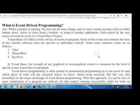 11th event driven programming in VB - YouTube