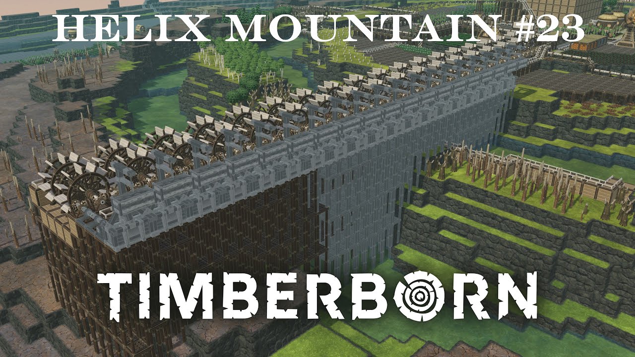 Timberborn Helix Mountain 23 - The Great Battery Project! - YouTube