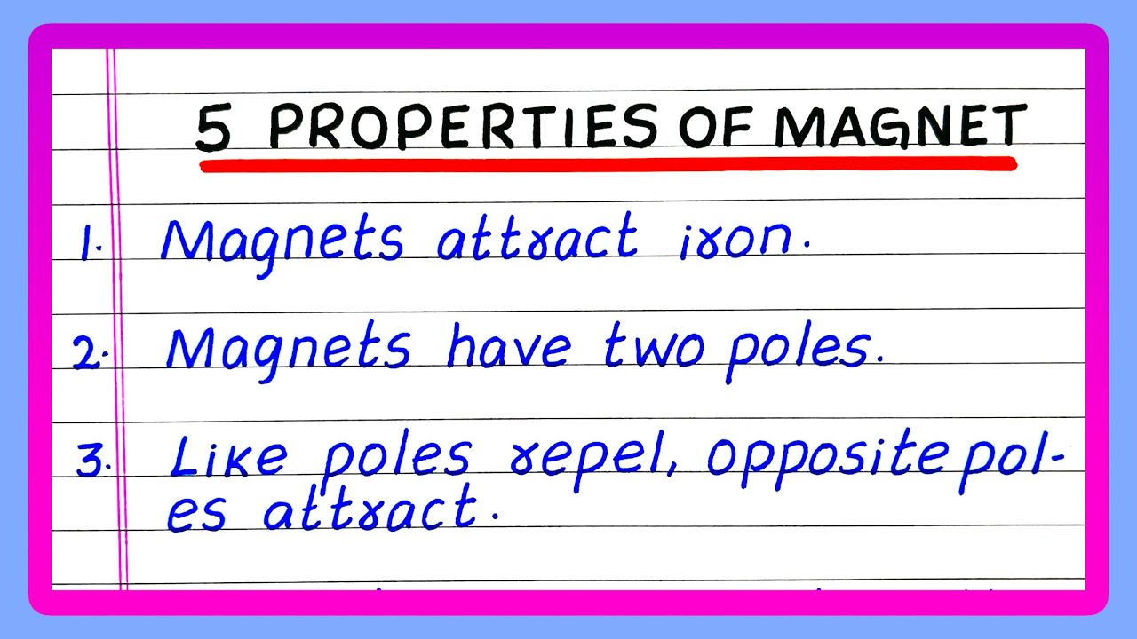Properties of Magnet | Five Properties of Magnet - YouTube