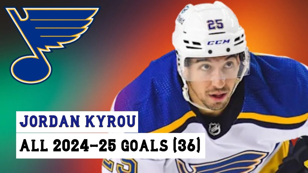 Jordan Kyrou (#25) All 36 Goals of the 2024-25 NHL Season - YouTube
