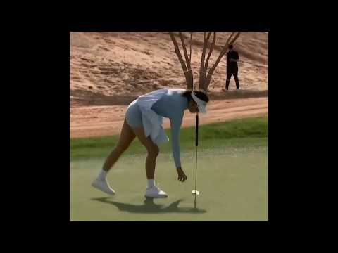 Alison Lee and a windy skirt at PIF Saudi Ladies International (2-13-2026)