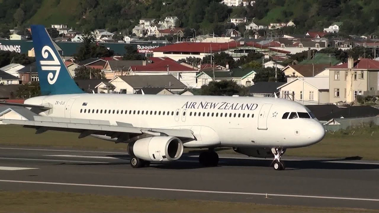 ️ニュージーランド航空 / ZK-OJI / A320…ウェリントン国際空港 - YouTube