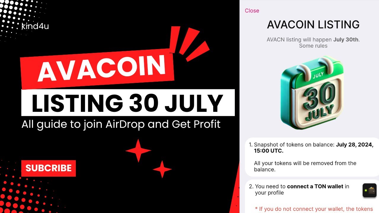 Avacoin Airdrop & Listing on 30th July: How to Create Your Account and ...