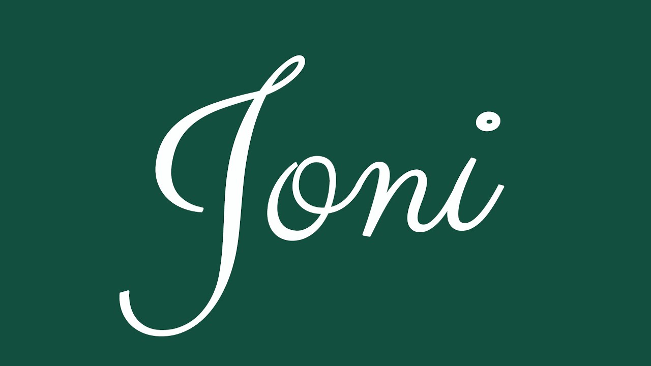 Learn how to Sign the Name Joni Stylishly in Cursive Writing - YouTube