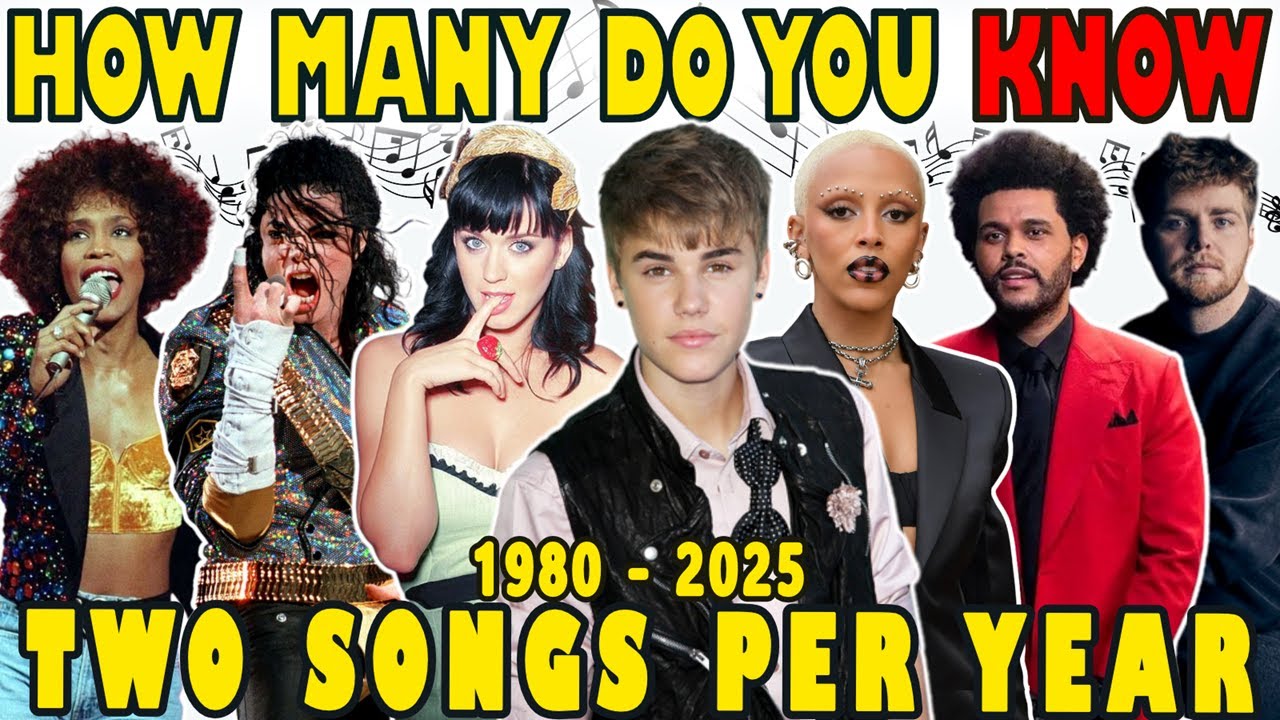 How Many Songs Do You Know – Two Songs per Year 1980 - 2025 - Music ...