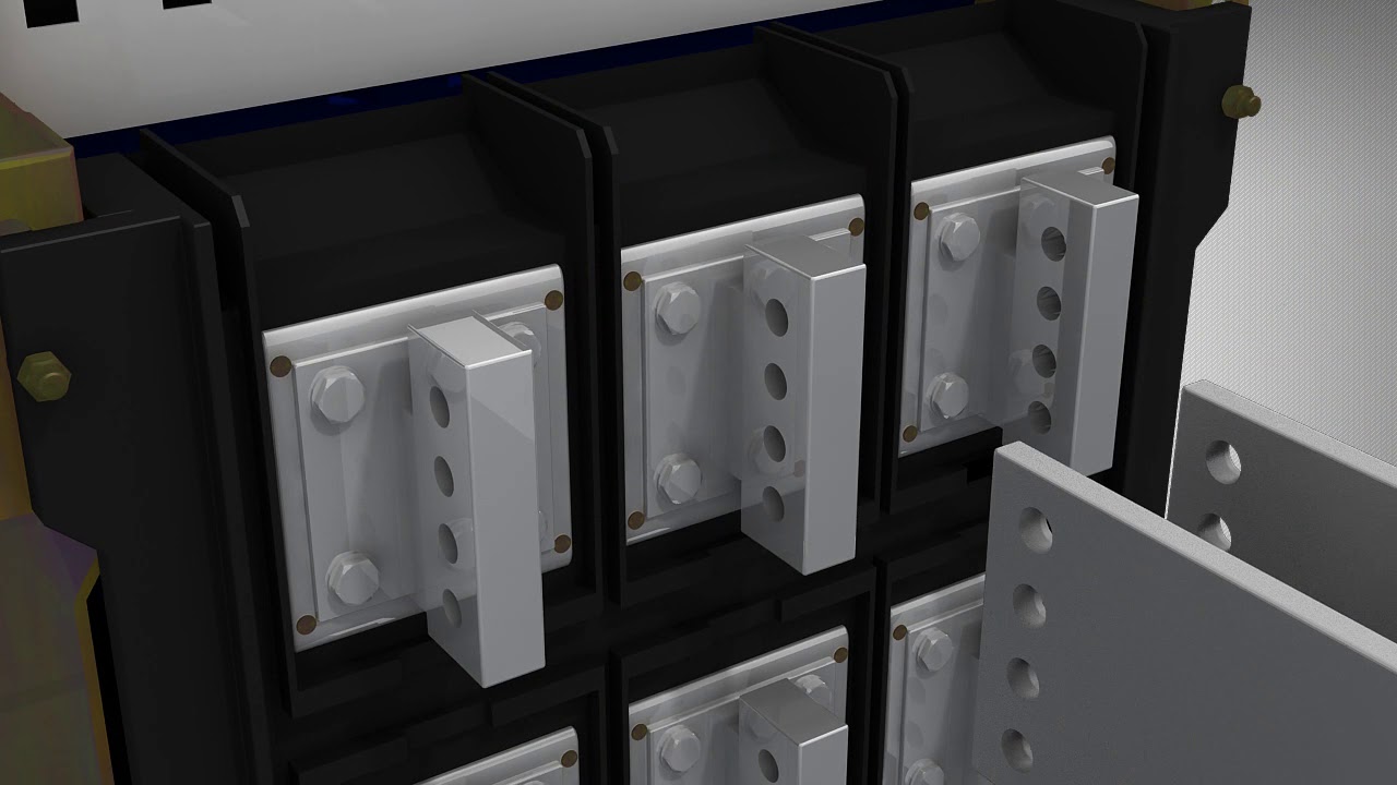 Chint NA8 air circuit breaker bus bar installation - YouTube