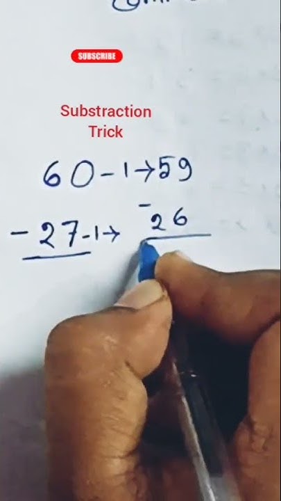 Substraction tricks mathematics#shorts #youtubeshorts - YouTube