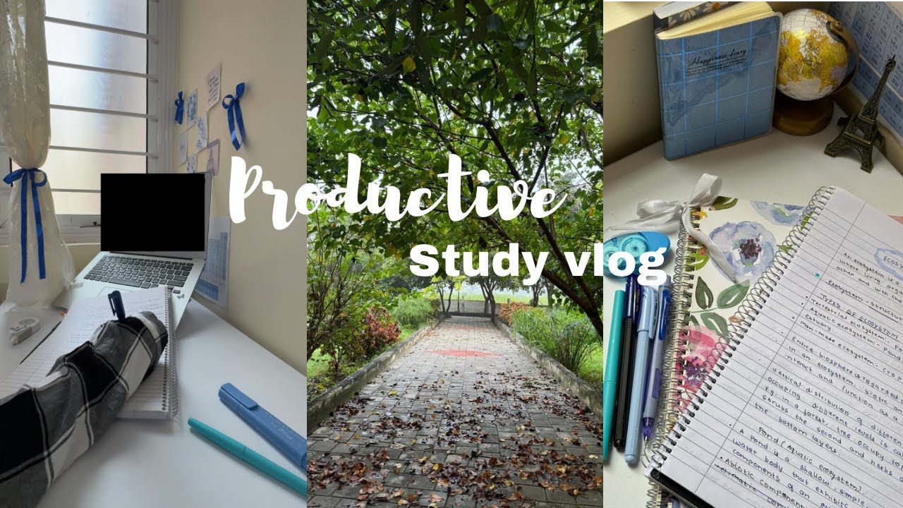 STUDY VLOG👩‍💻 note-taking, coffee , busy yet productive day , morning walk etc…. - YouTube