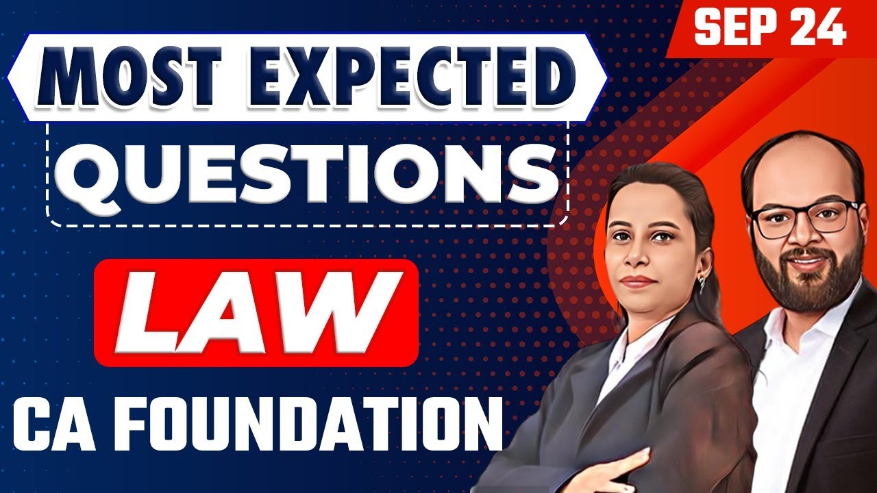 Most Important Questions of Law CA Foundation Sep 24 | Most Expected ...