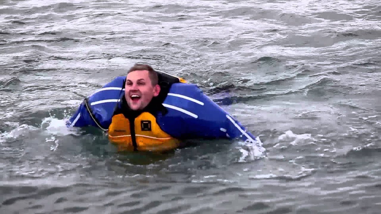 Swimming in my survival suit, Svalbard, Norway. - YouTube